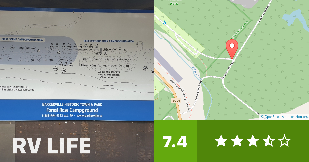 Forest Rose Campground - Barkerville, British Columbia - RV LIFE ...